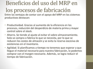 El sistema material requirement planning (mrp) | PPTX