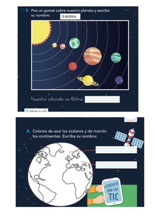 El Sistema Solar, el Sol y la Tierra- trabajo de semana 26 abril | PDF