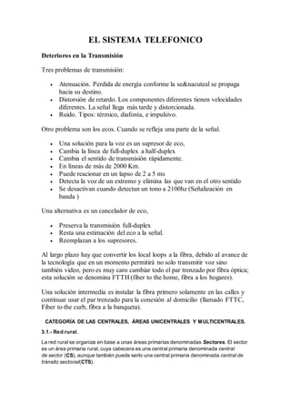 El sistema telefonico | DOCX