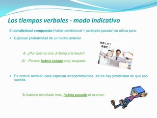 El sistema verbal del español | PPTX