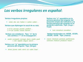 El sistema verbal del español | PPTX