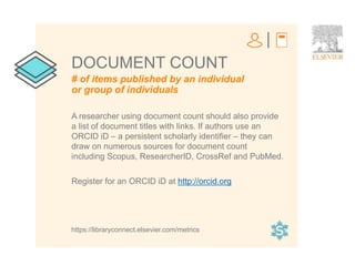 Quick reference cards for research impact metrics | PPT