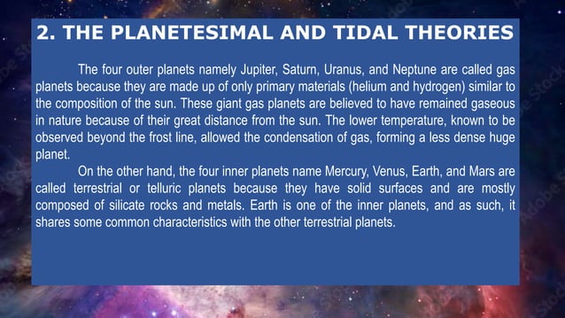 ELS_LESSON 1 Origin of the Universe Earth and Life Science | PPTX | Space and Astronomy | Science