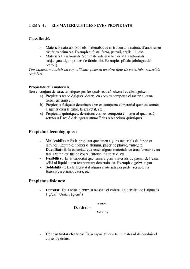 Els materials i les seves propietats | PDF