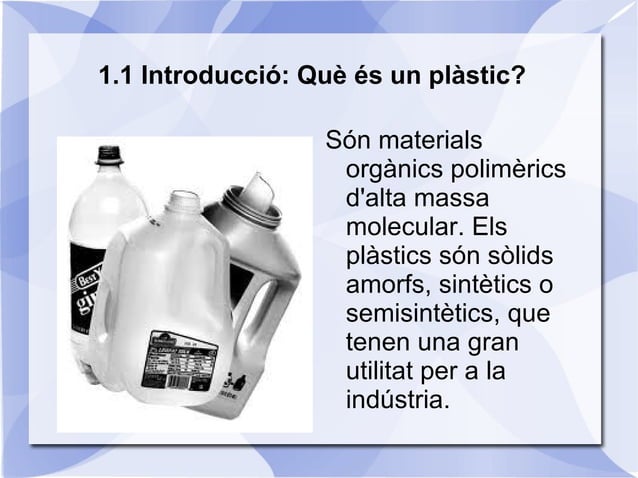 Els materials plàstics | ODP