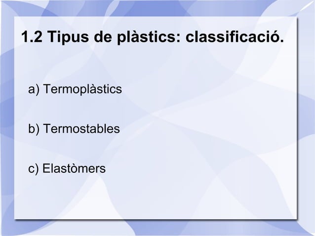 Els materials plàstics | ODP