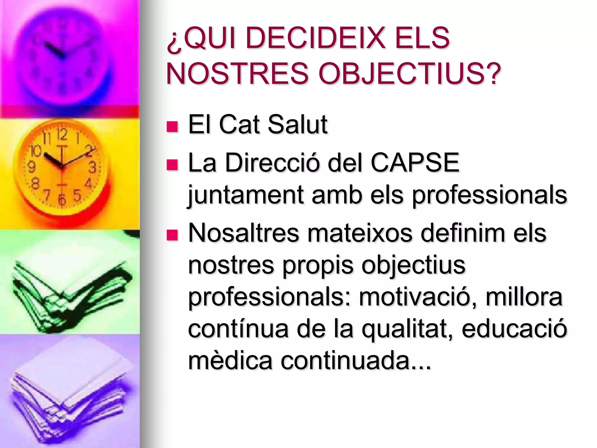 Els objectius i els indicadors d activitat | PPT