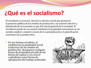El socialismo | PPTX