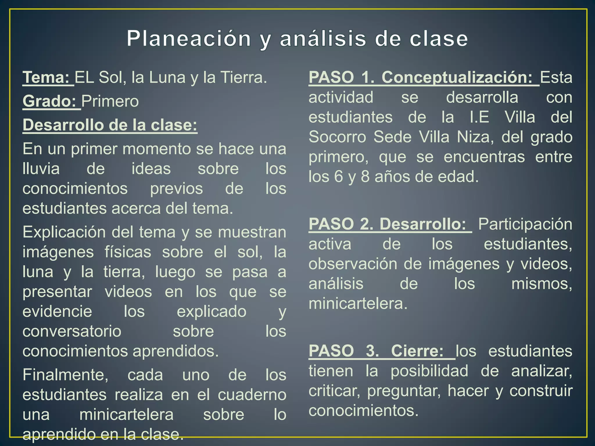 El sol, la luna y la tierra juana | PPTX