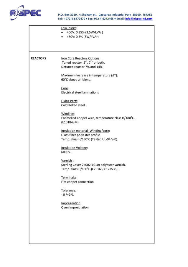 Elspec equalizer datasheet | PDF