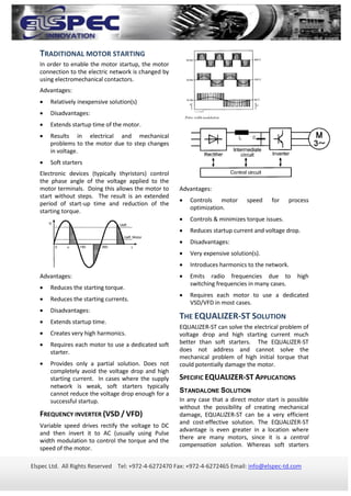 Elspec equalizer st-the_ultimate_motor_start-up_solution_datasheet | PDF