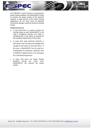 Elspec equalizer st-the_ultimate_motor_start-up_solution_datasheet