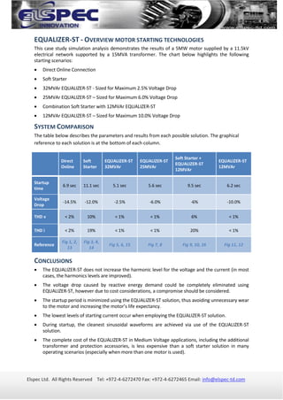 Elspec equalizer st-the_ultimate_motor_start-up_solution_datasheet | PDF