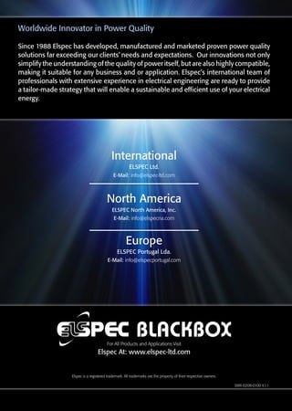 Elspec G4400 Blackbox Fixed Power Quality Analyzer from Supreme Technology & Energy Solutions ...