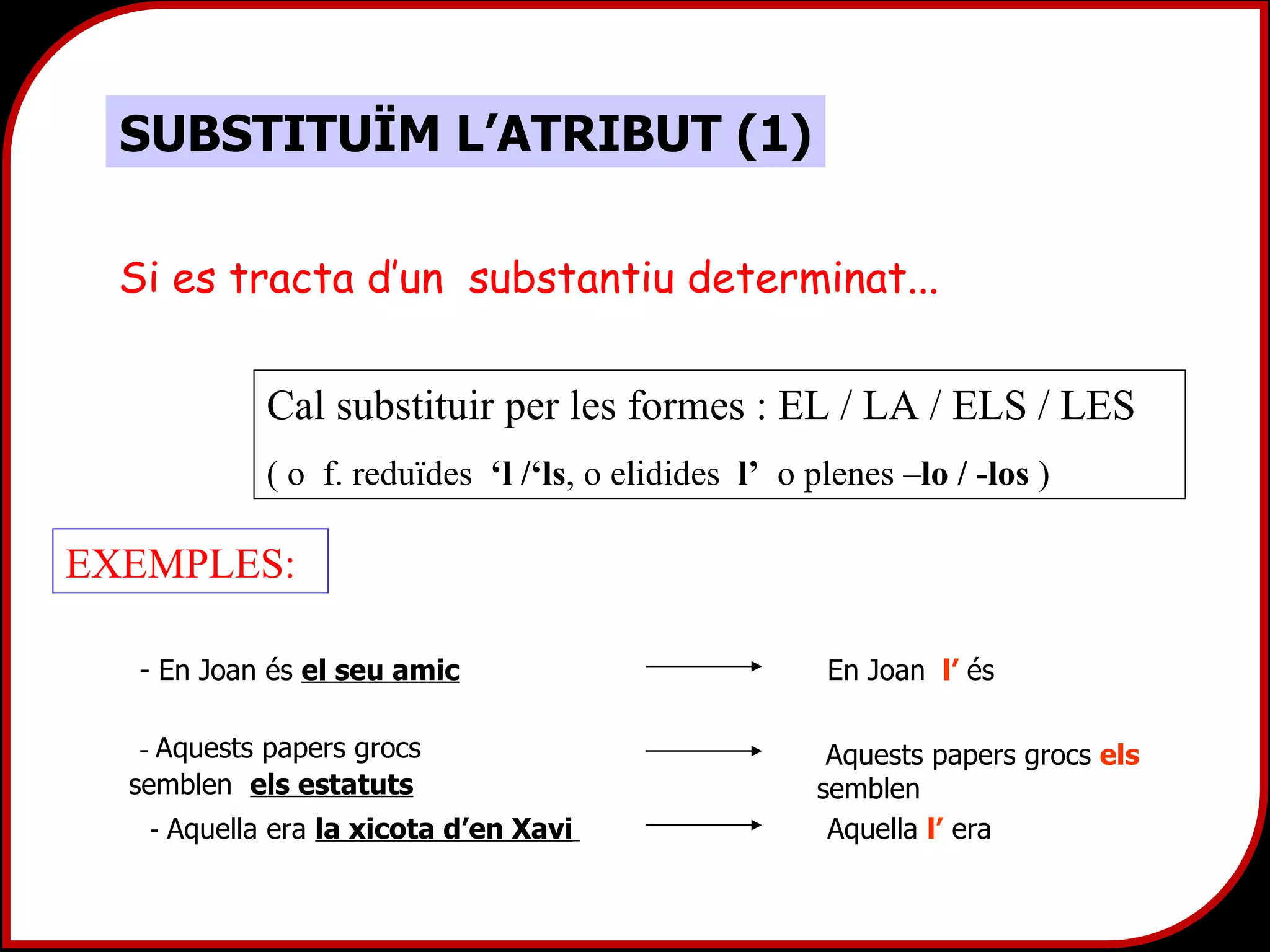 Els pronoms febles | PPT