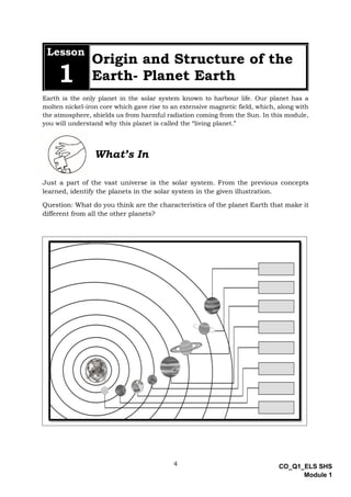 ELS_Q1_Module 1_Origin and Structure of the Earth(Planet Earth)_v2 (1 ...
