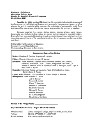 Earth and Life Science_Q1_Module 5_Exogenic Processes.pdf