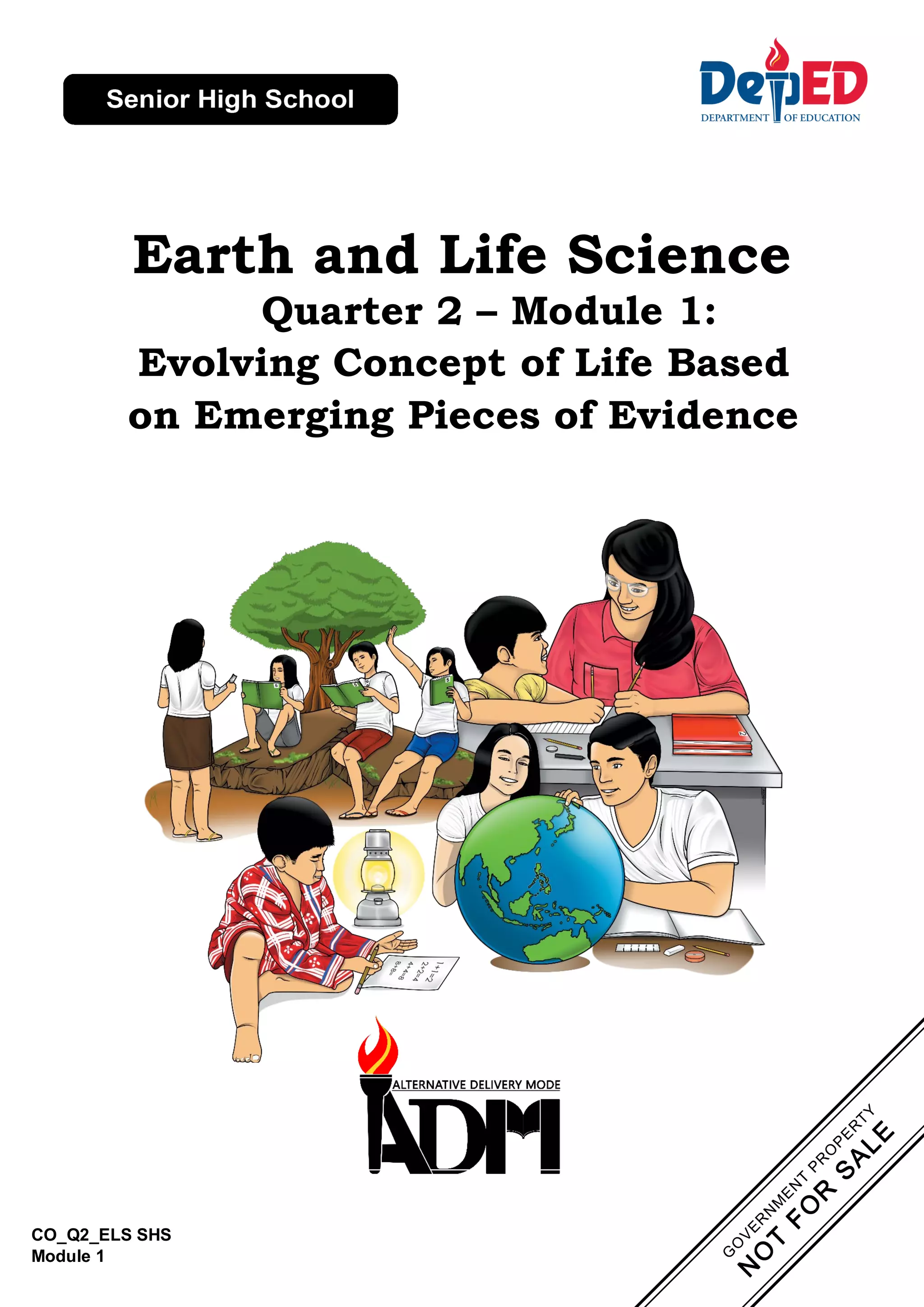 ELS_Q2_Module-1_Evolving-Concept-of-Life-Based-on-Emerging-Pieces-of ...