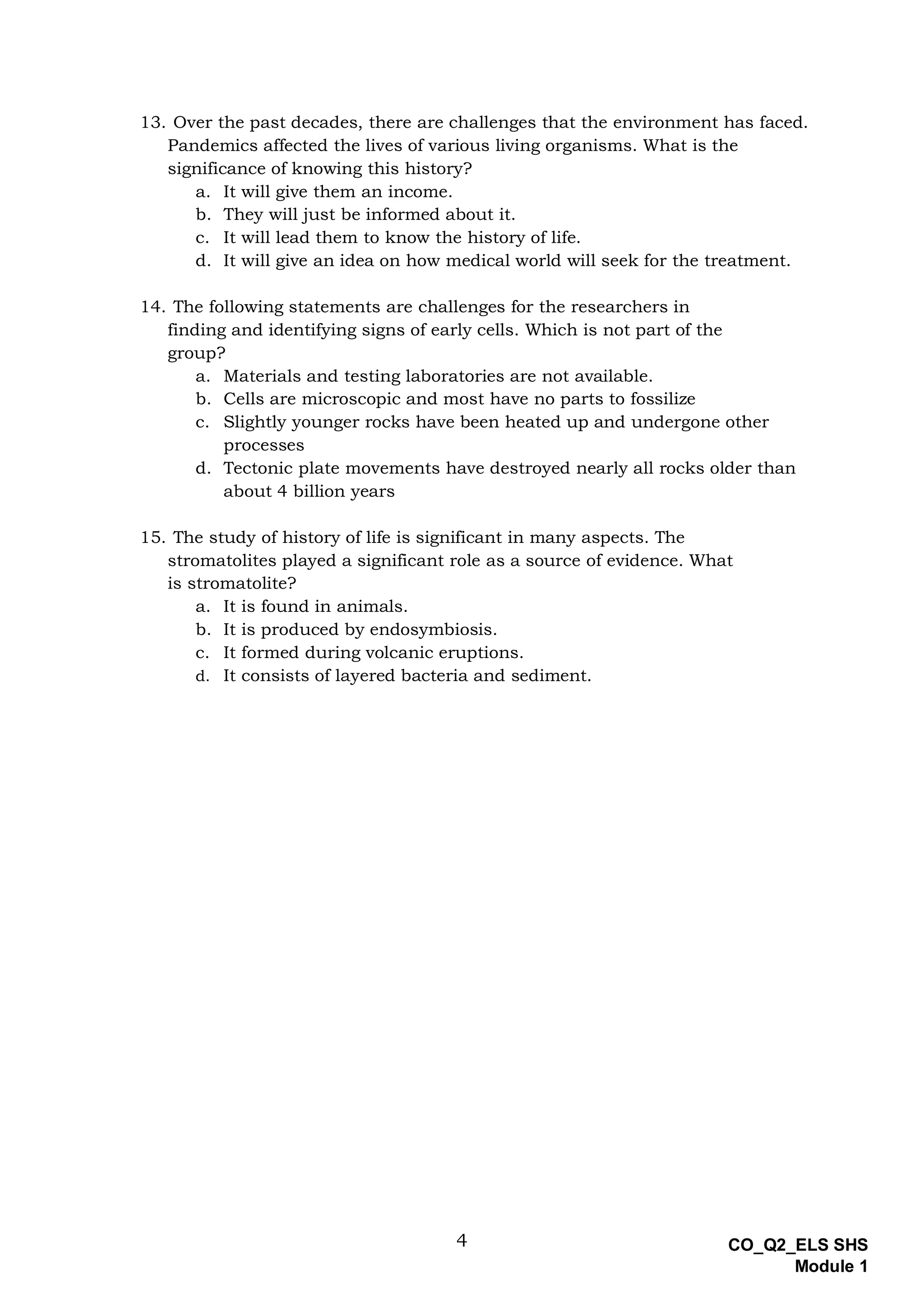 ELS_Q2_Module-1_Evolving-Concept-of-Life-Based-on-Emerging-Pieces-of ...
