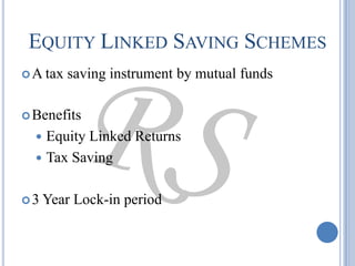 Equity Linked Saving Scheme ( ELSS ) | PPTX