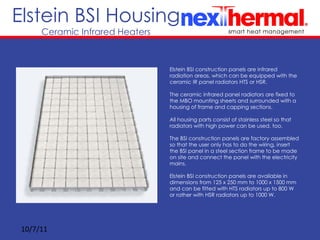 Elstein Ceramic Infrared Radiators | PPT