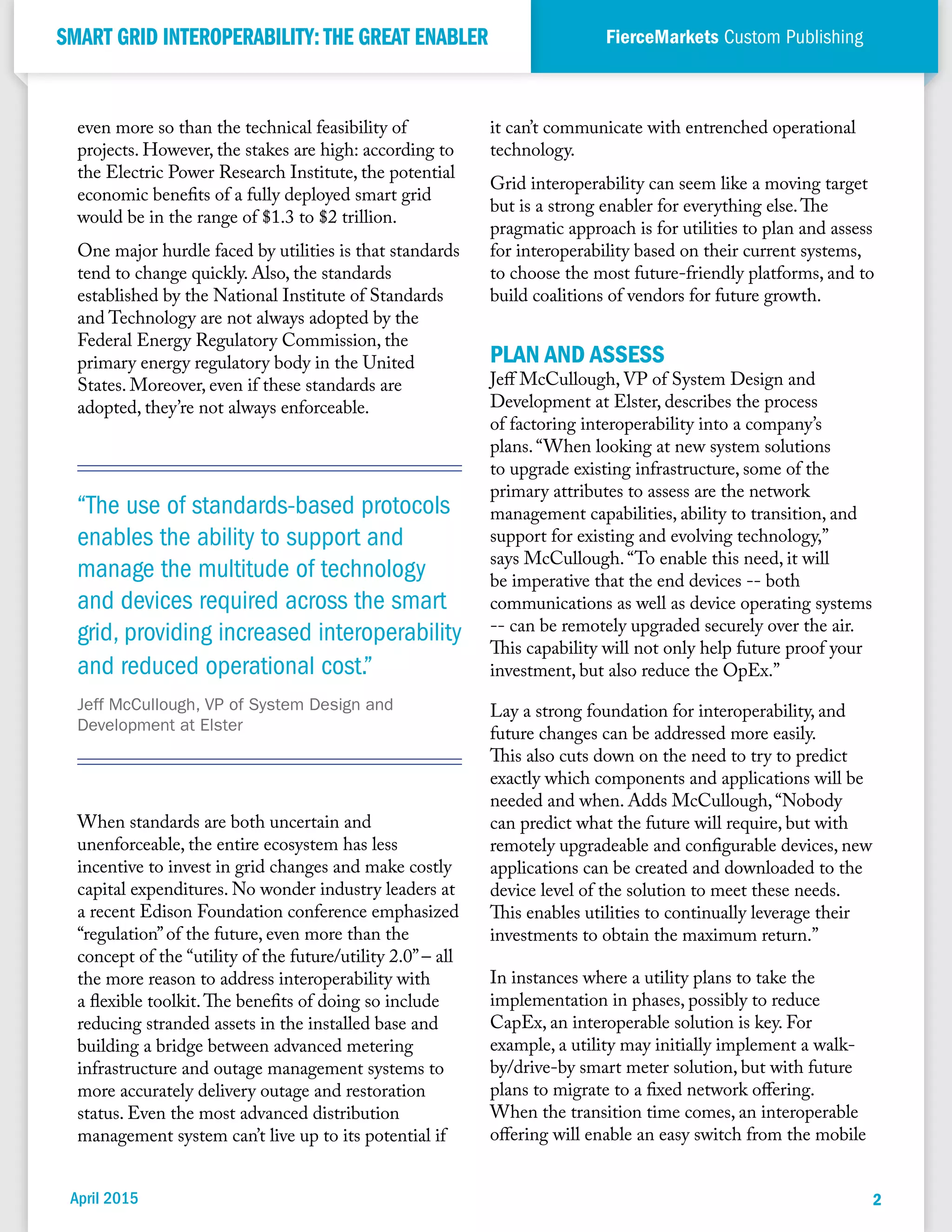 SMART GRID INTEROPERABILITY: THE GREAT ENABLER | PDF