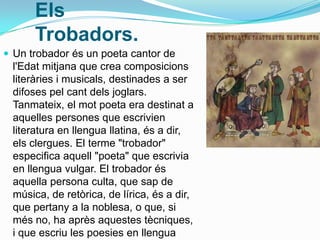 Els trobadors | PPTX