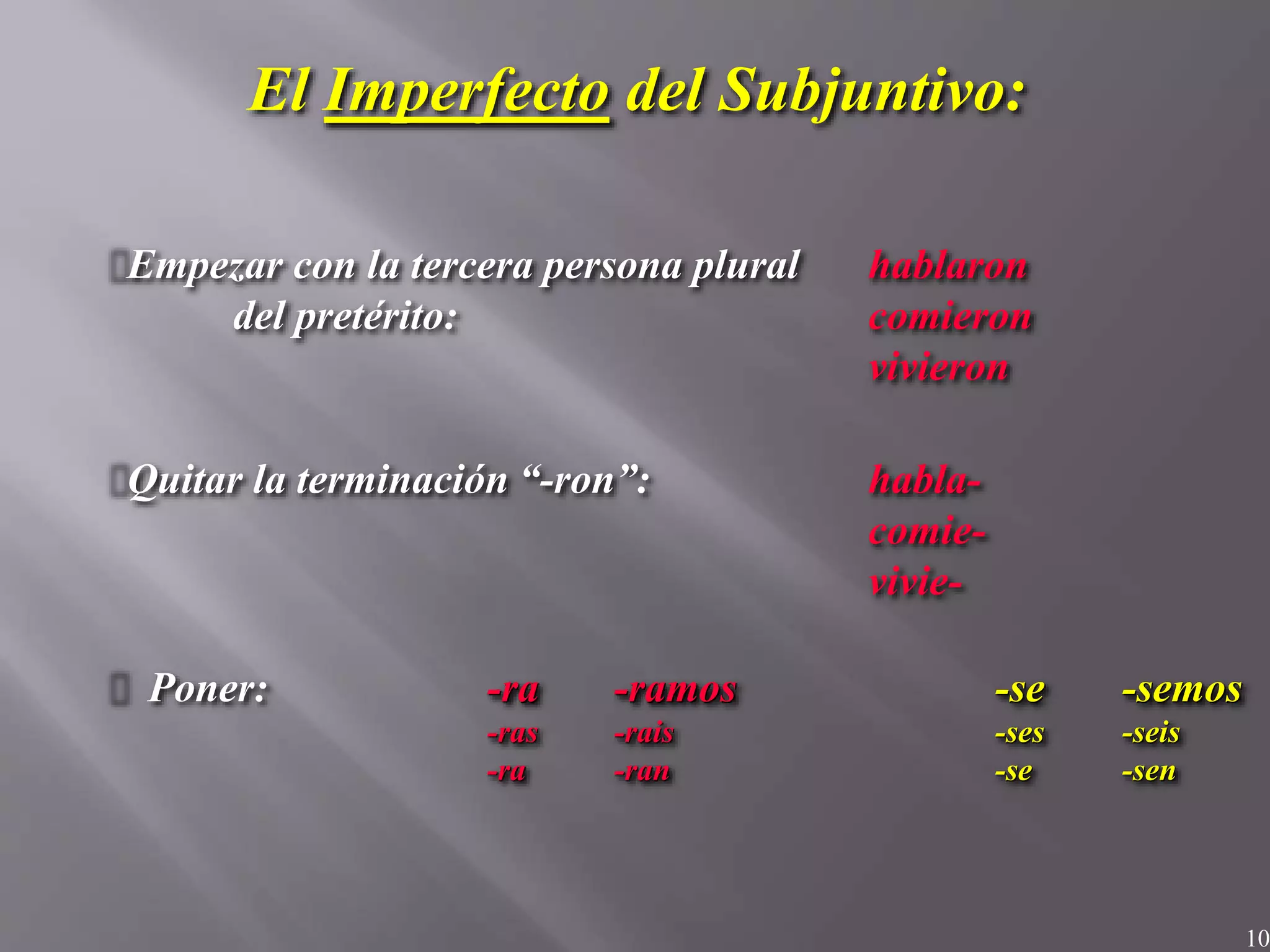 Un ppt para aprender el subjuntivo | PPT