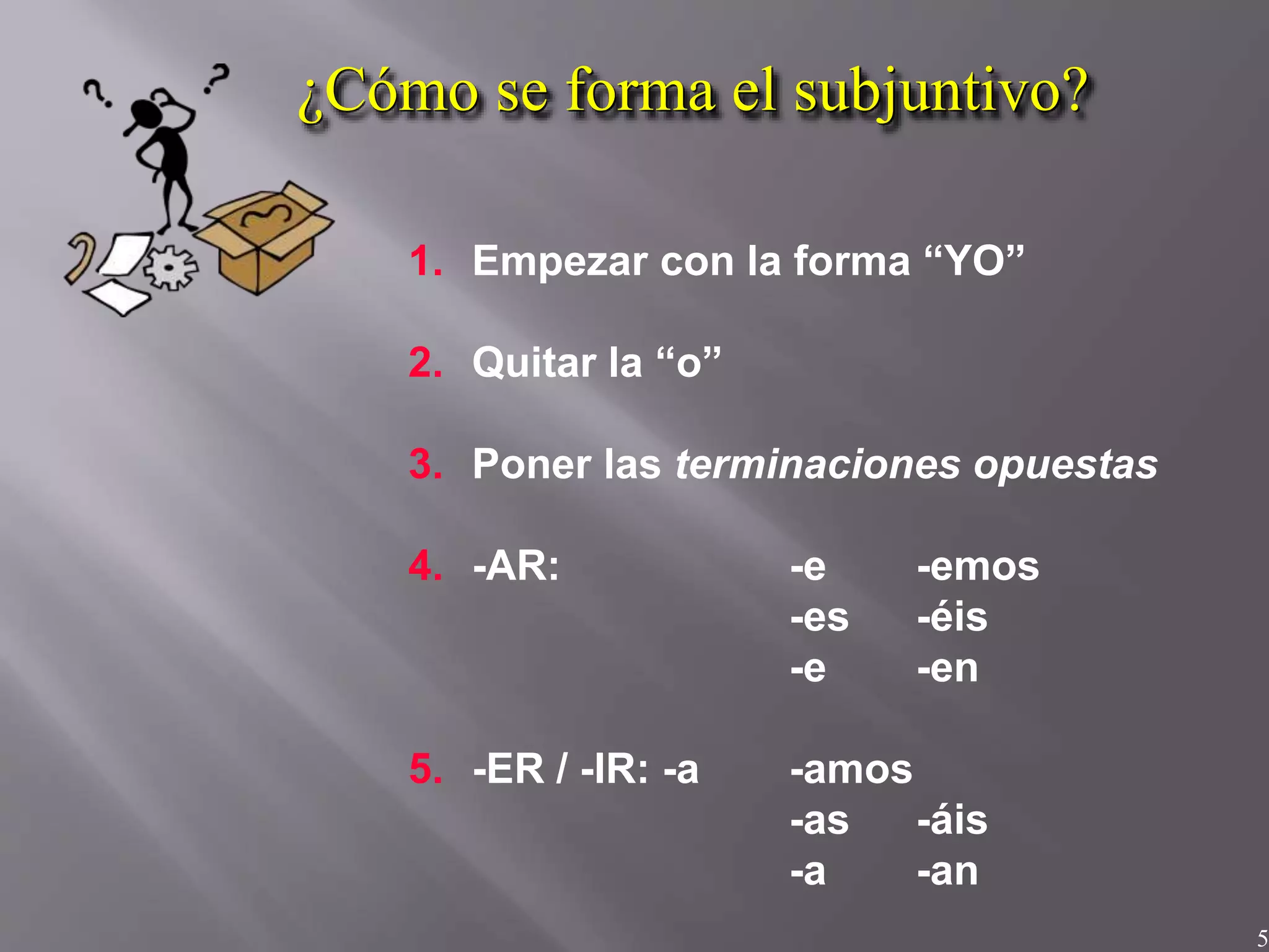 Un ppt para aprender el subjuntivo | PPT