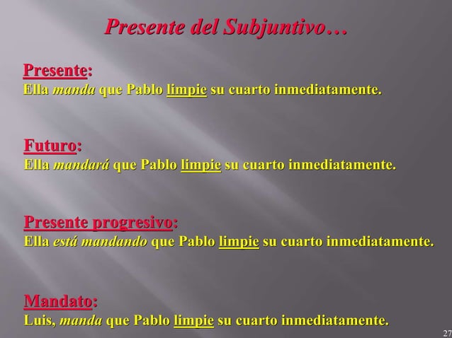 Un ppt para aprender el subjuntivo | PPT