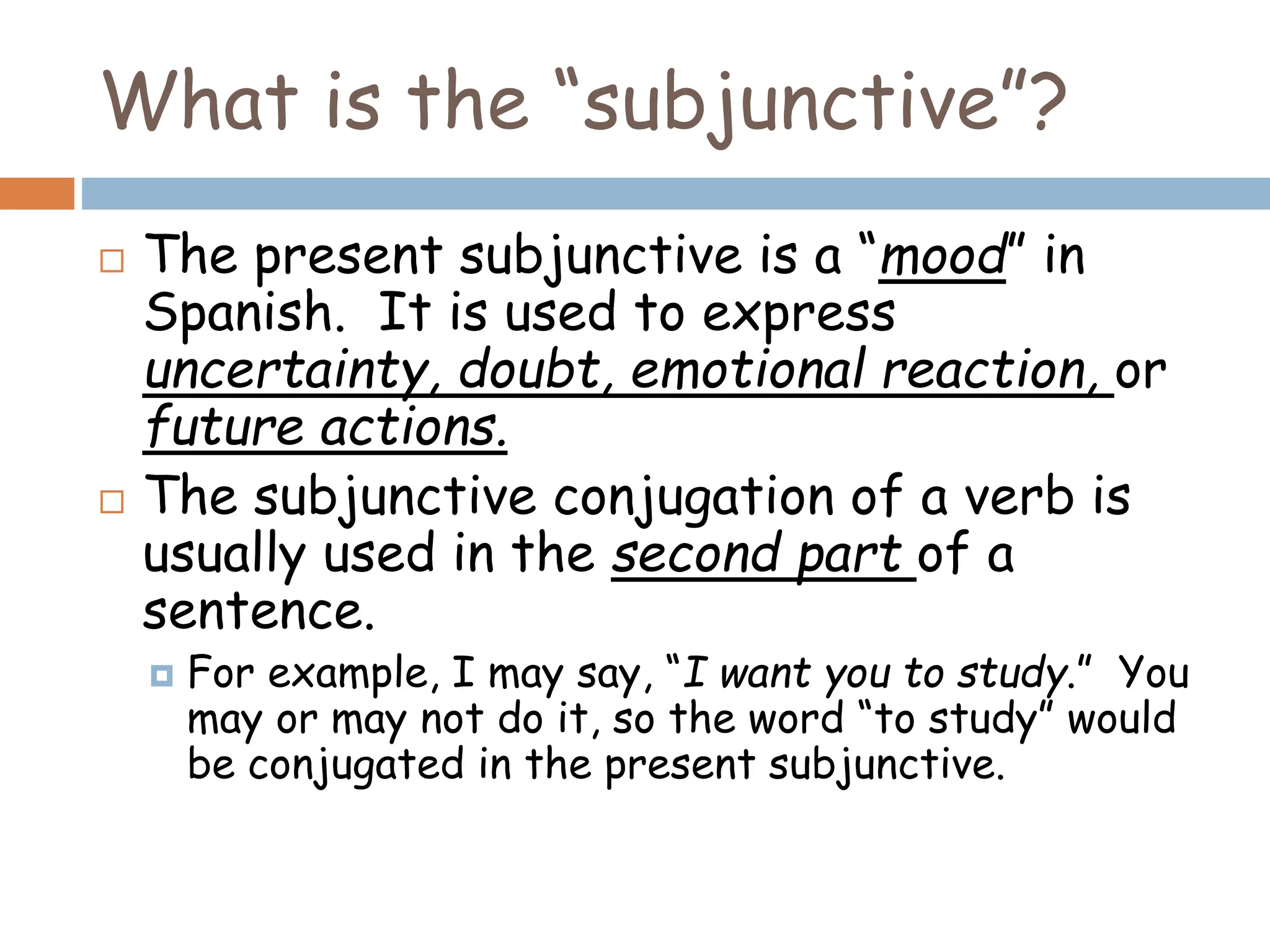 El Subjuntivo _ Subjuctive for L1 Spanish.pptx