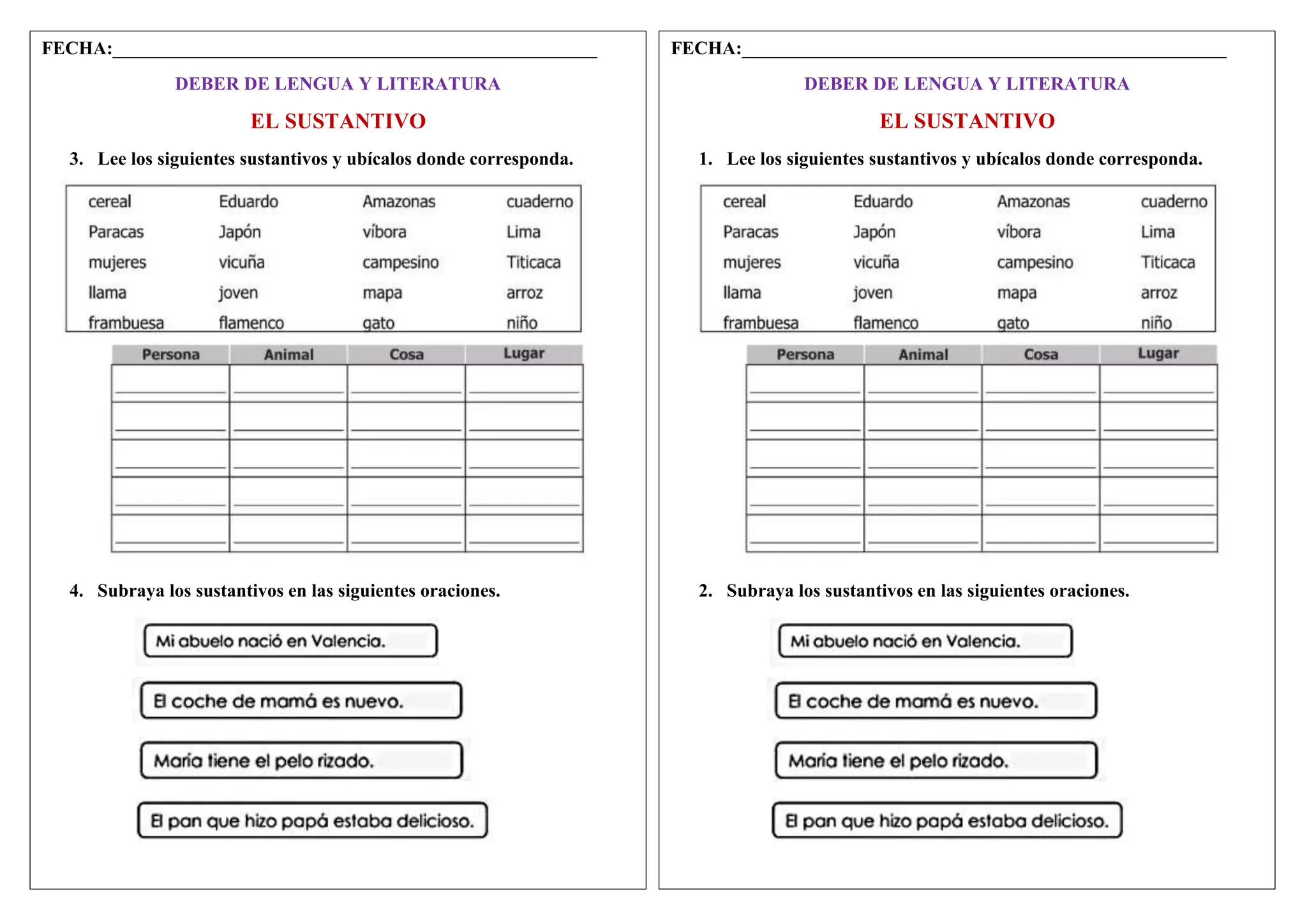 EL SUSTANTIVO PARA QUE LOS ESTUDIANTEST | DOCX