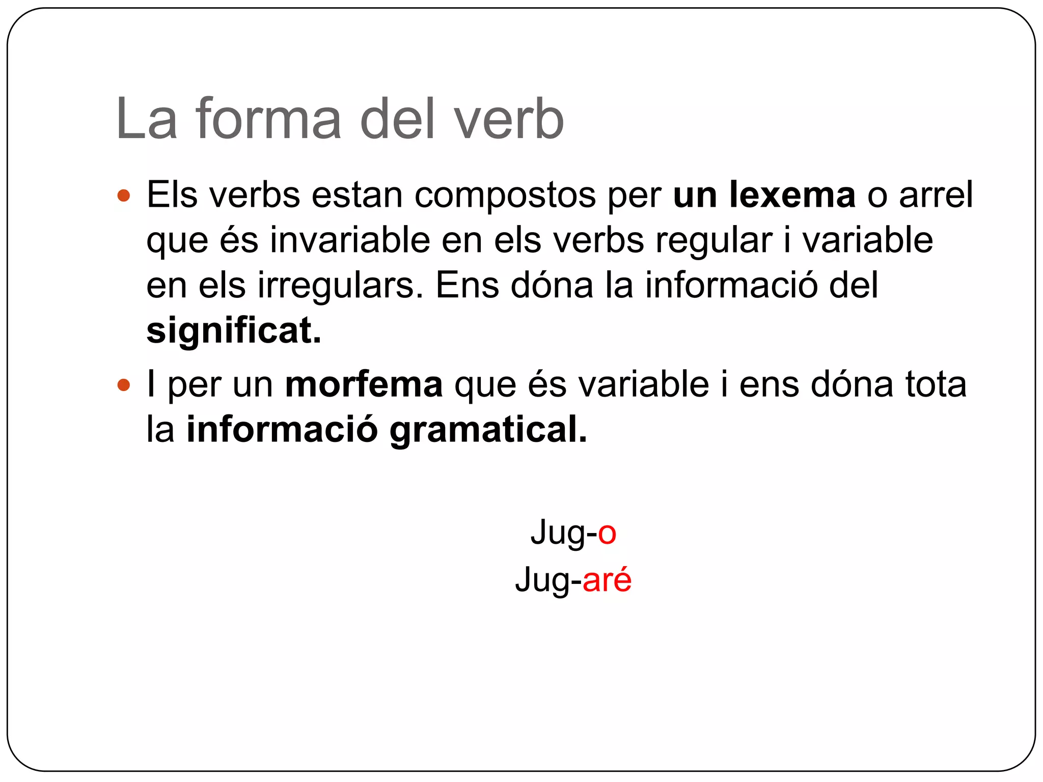 Els verbs | PPT