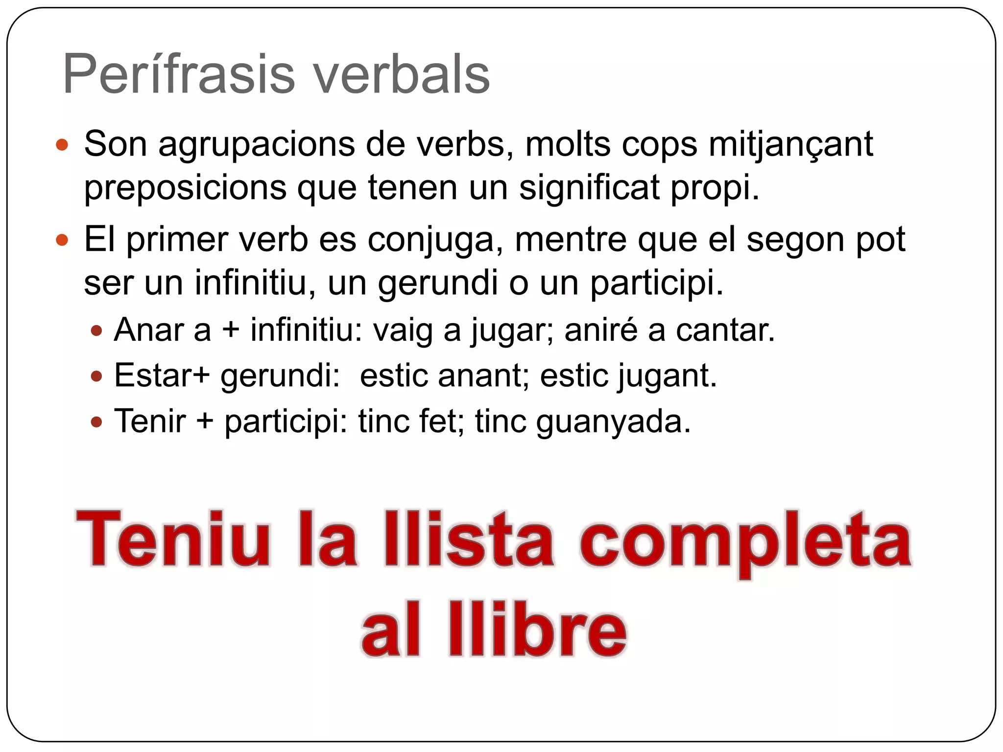 Els verbs | PPT
