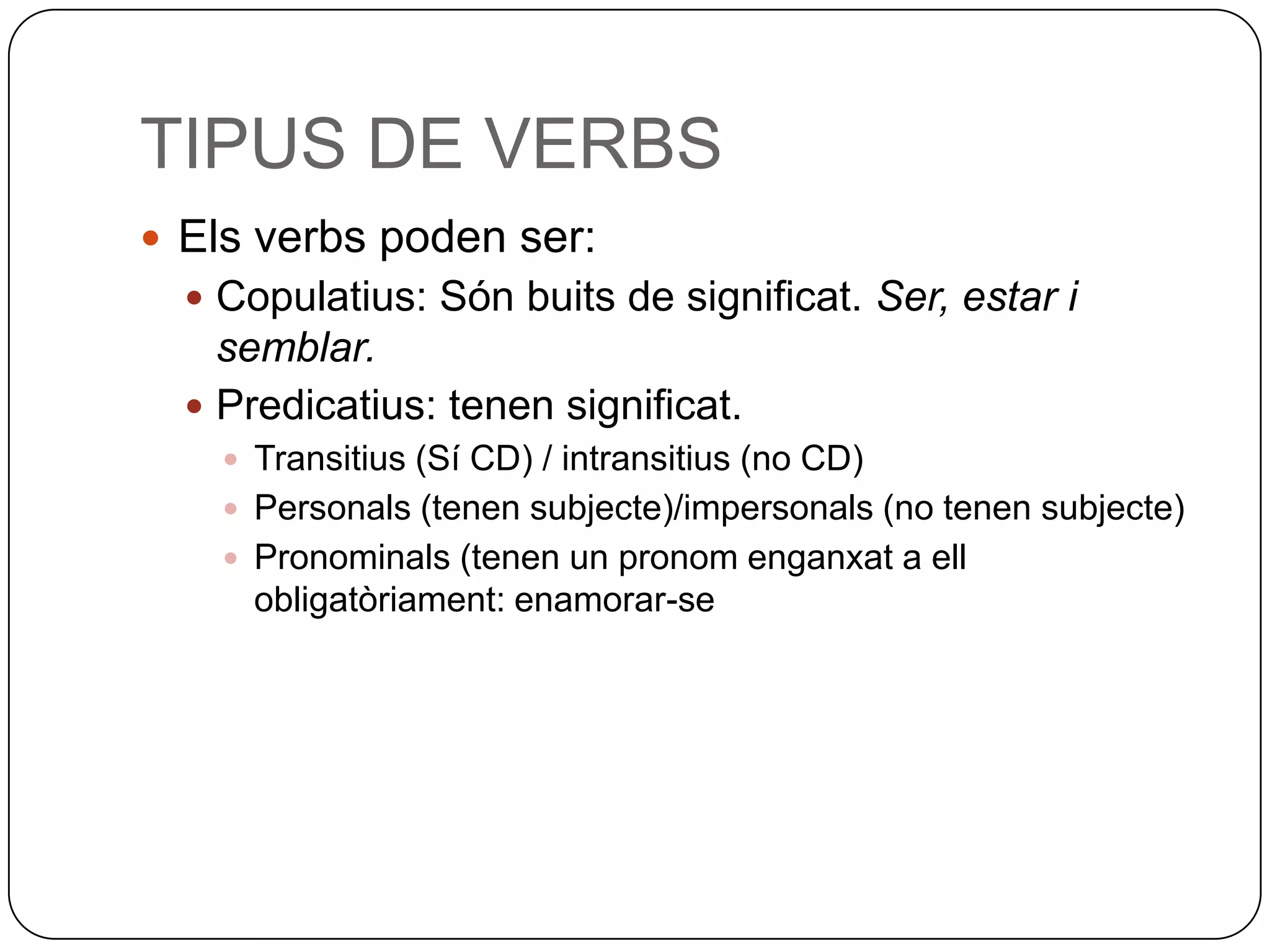 Els verbs | PPT