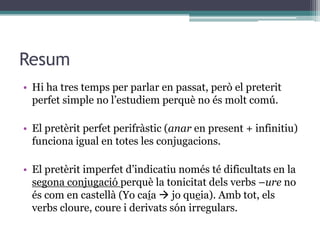 Els verbs en passat | PPTX
