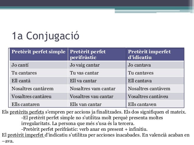 Els verbs en passat