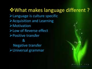 The Nature of Language Teaching - (ELT) | PPTX