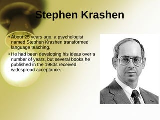 Krashen, five central hypothesis | ODP