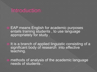 English for academic purposes | PPTX