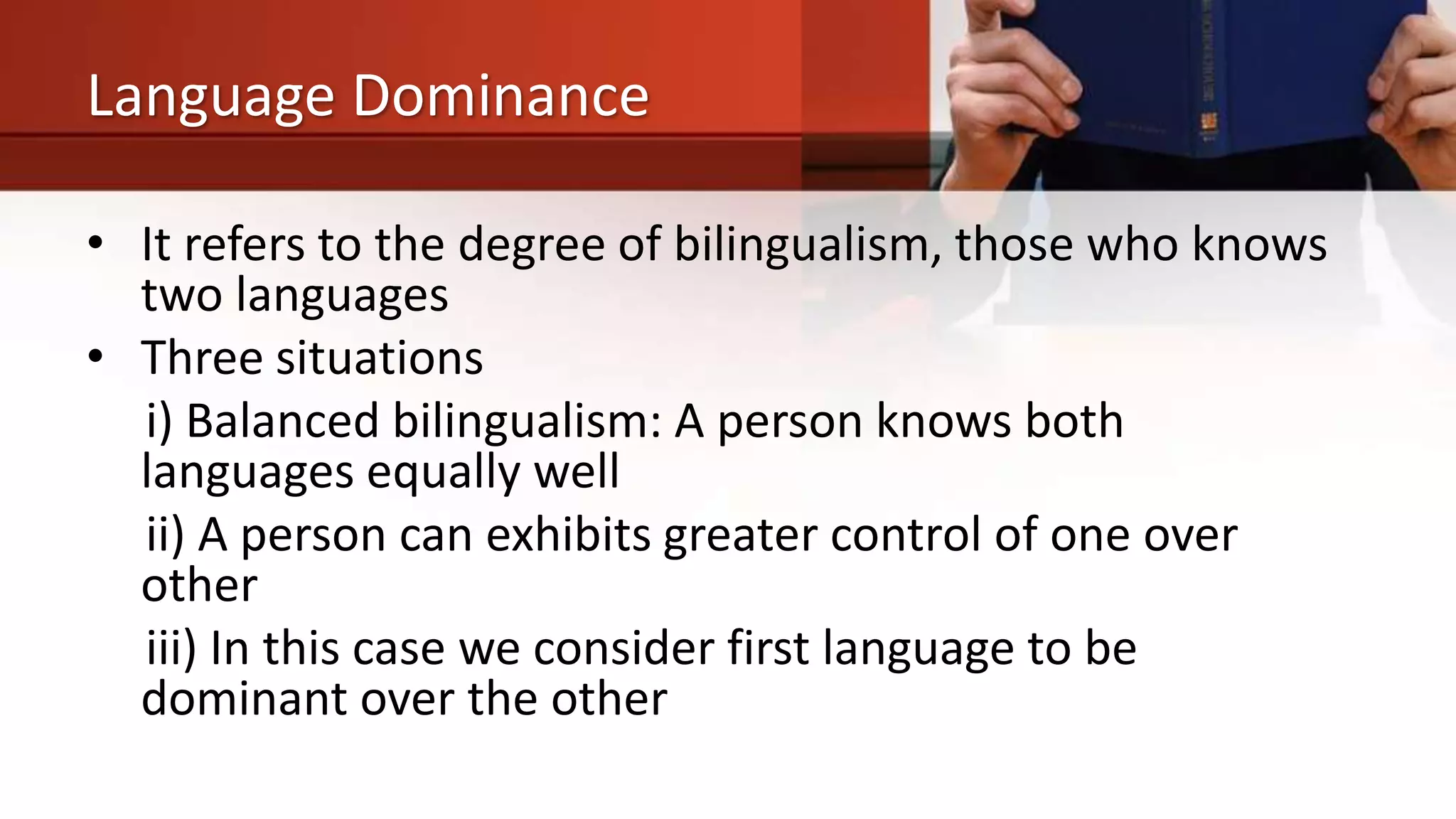 Dominant and Non-Dominant Language, English Language Teaching | PPTX