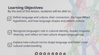ELT.pptx The Relationship Between Language And Culture | PPTX