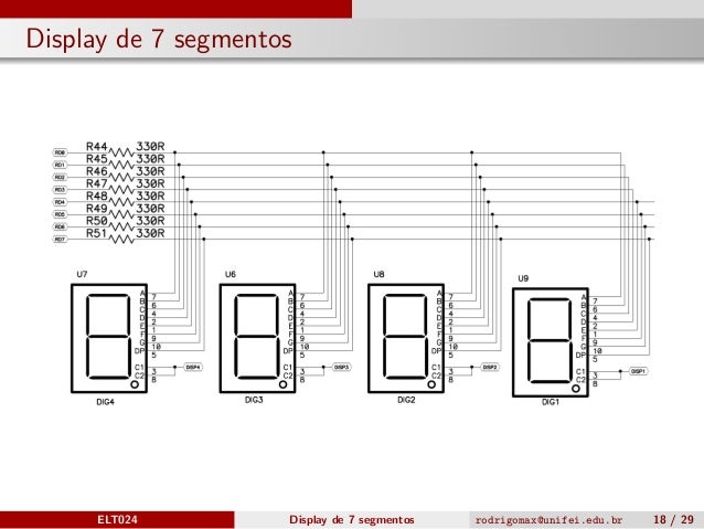 Display de 7 segmentos multiplexados