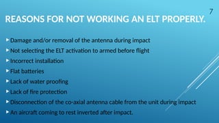 Emergency Locator Transmitter installed in aircraft | PPTX