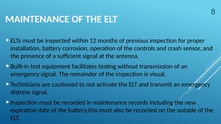 Emergency Locator Transmitter installed in aircraft | PPTX
