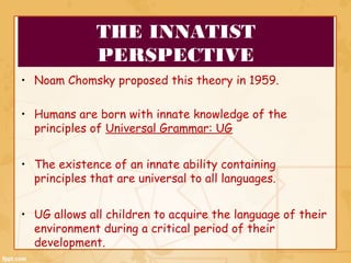 Second Language Acquisition (SLA) | PPT