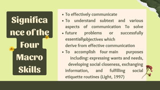 MacroSkills in Language teaching and Learning | PDF