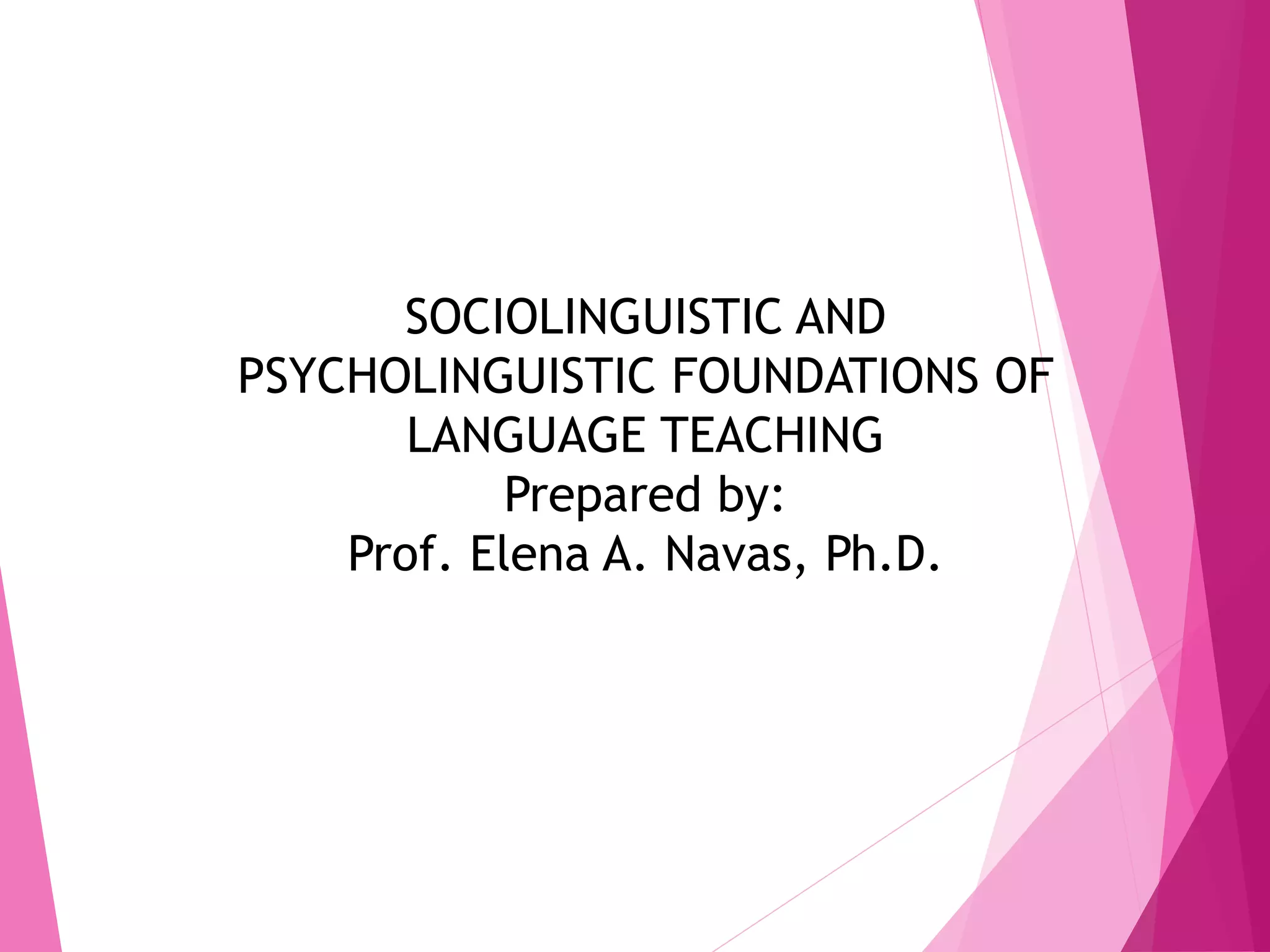 Foundations of Language Teaching | PPTX