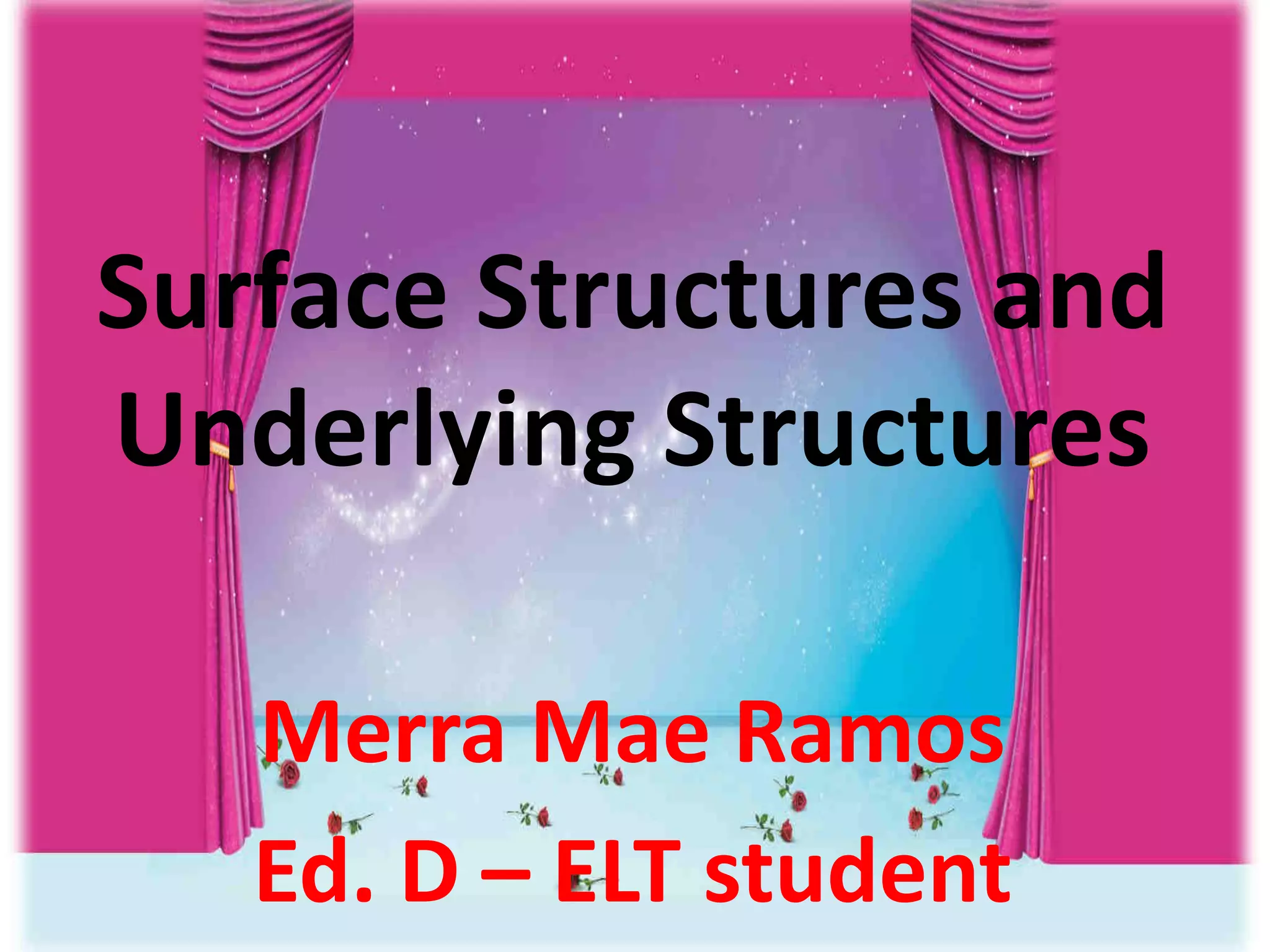 Surface Structures and Underlying Structures | PPT