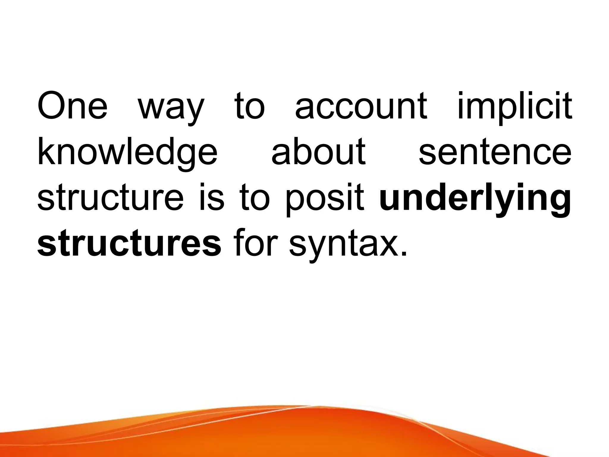 Surface Structures and Underlying Structures | PPT